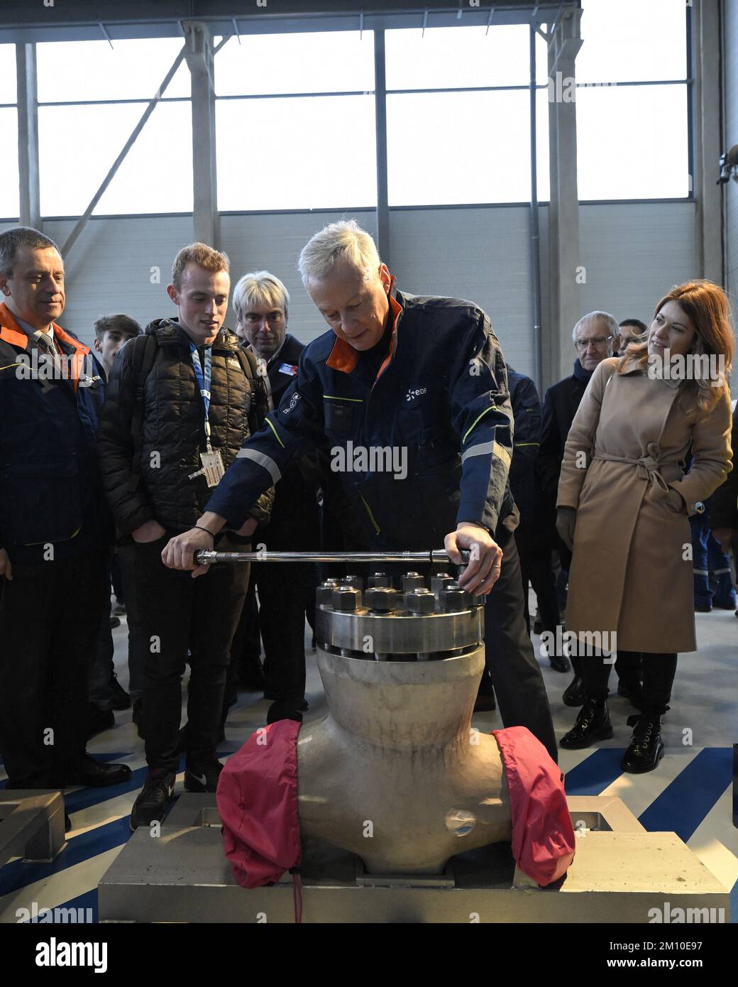 Economy Minister Bruno Le Maire and EDF CEO Luc Remont visit to the ...