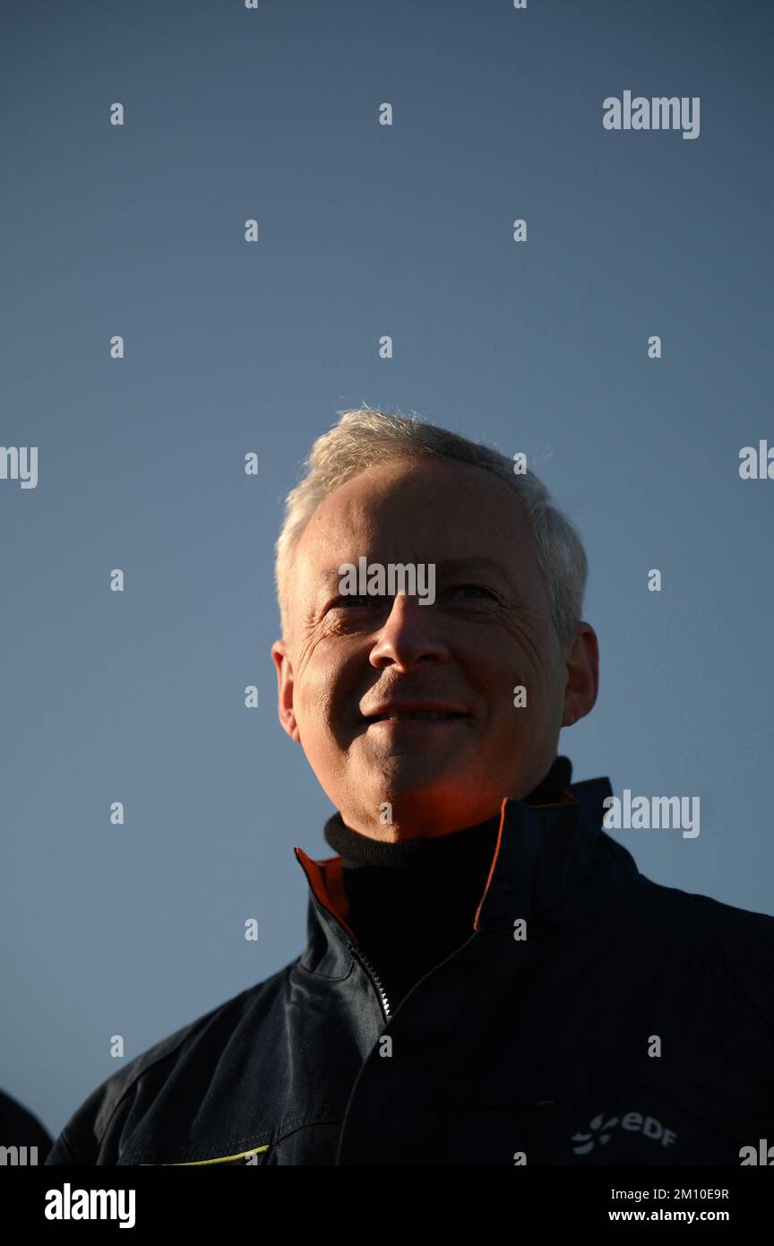Economy Minister Bruno Le Maire and EDF CEO Luc Remont visit to the ...