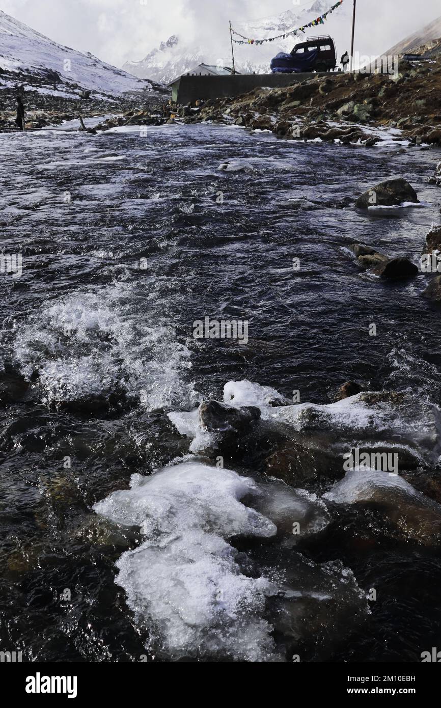beautiful yumesodong valley or zero point. beautiful mountain river ...