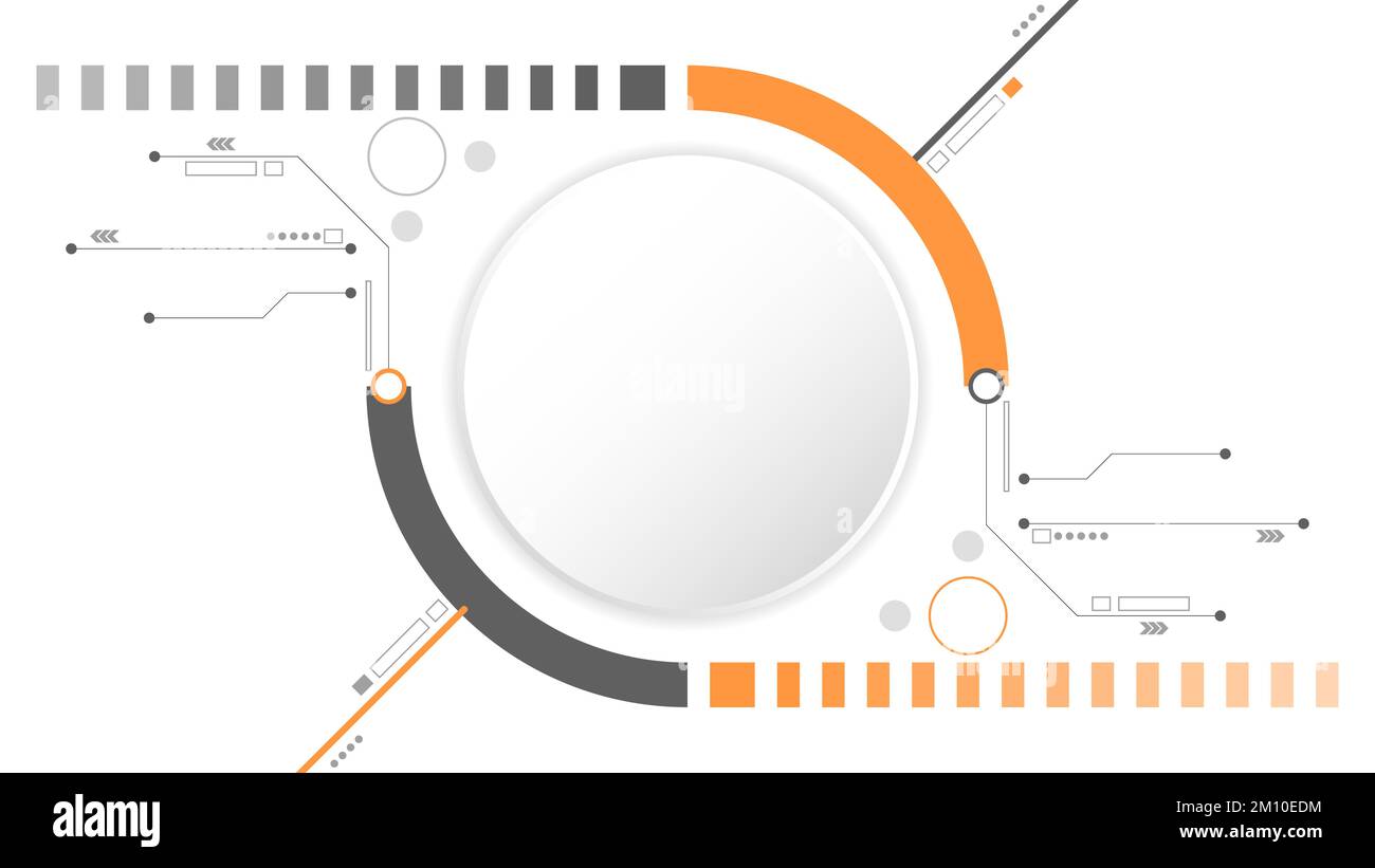 white grey circle technology background abstract. technology with line ...