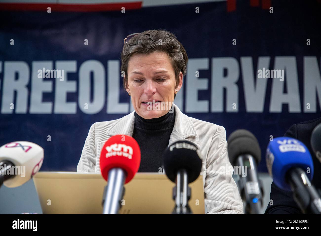 Nathalie Vandecasteele pictured during a press conference to talk about ...