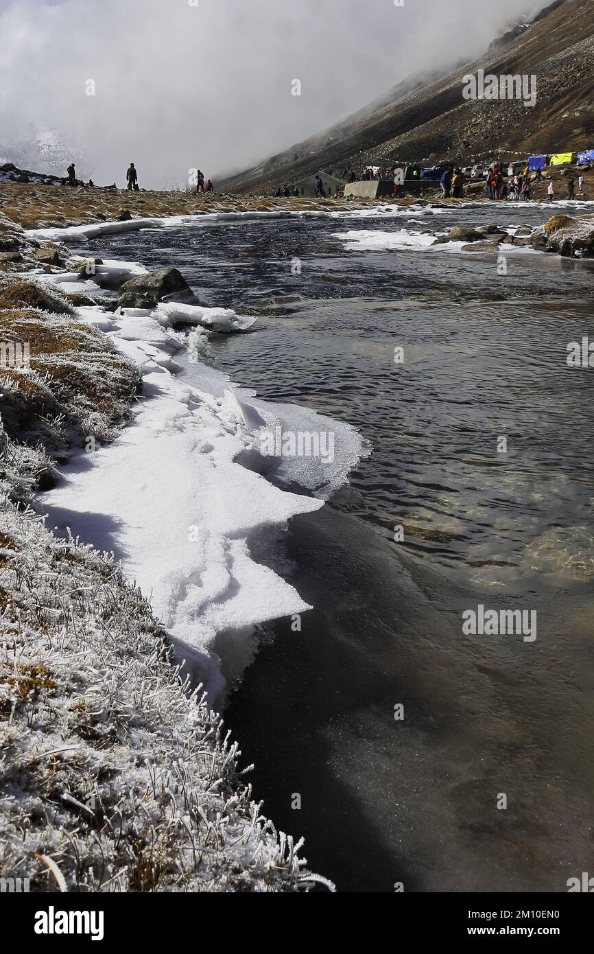 beautiful yumesodong valley or zero point. beautiful mountain river ...