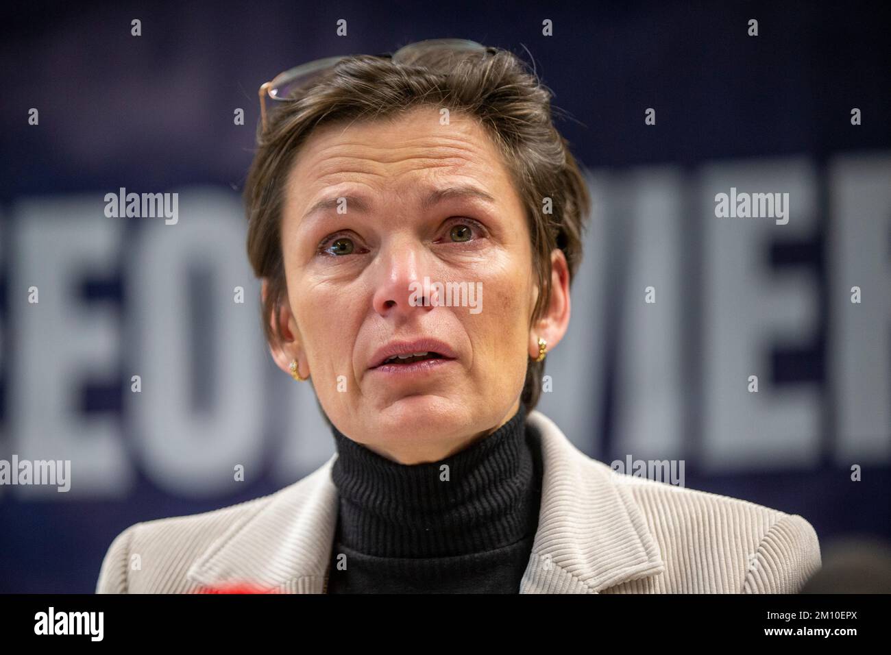 Nathalie Vandecasteele pictured during a press conference to talk about ...