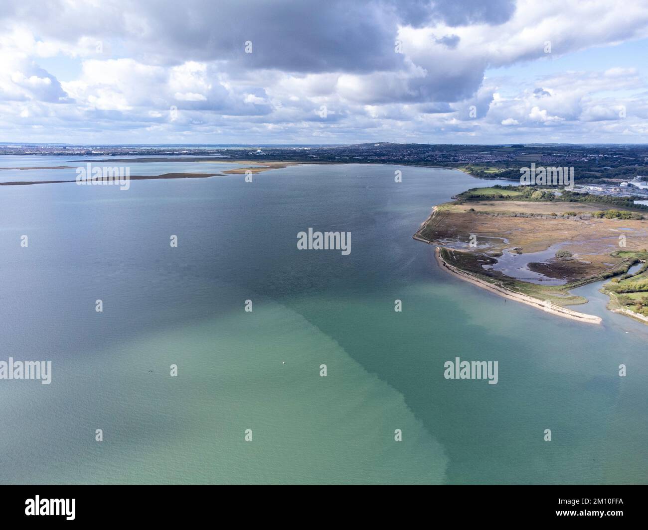 Aerial view of Langstone Bridge and harbour Stock Photo - Alamy