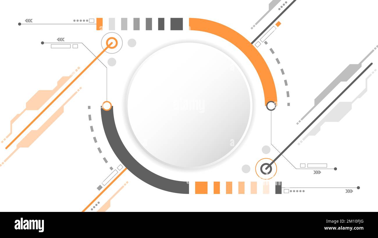 white grey circle technology background abstract. technology with line ...