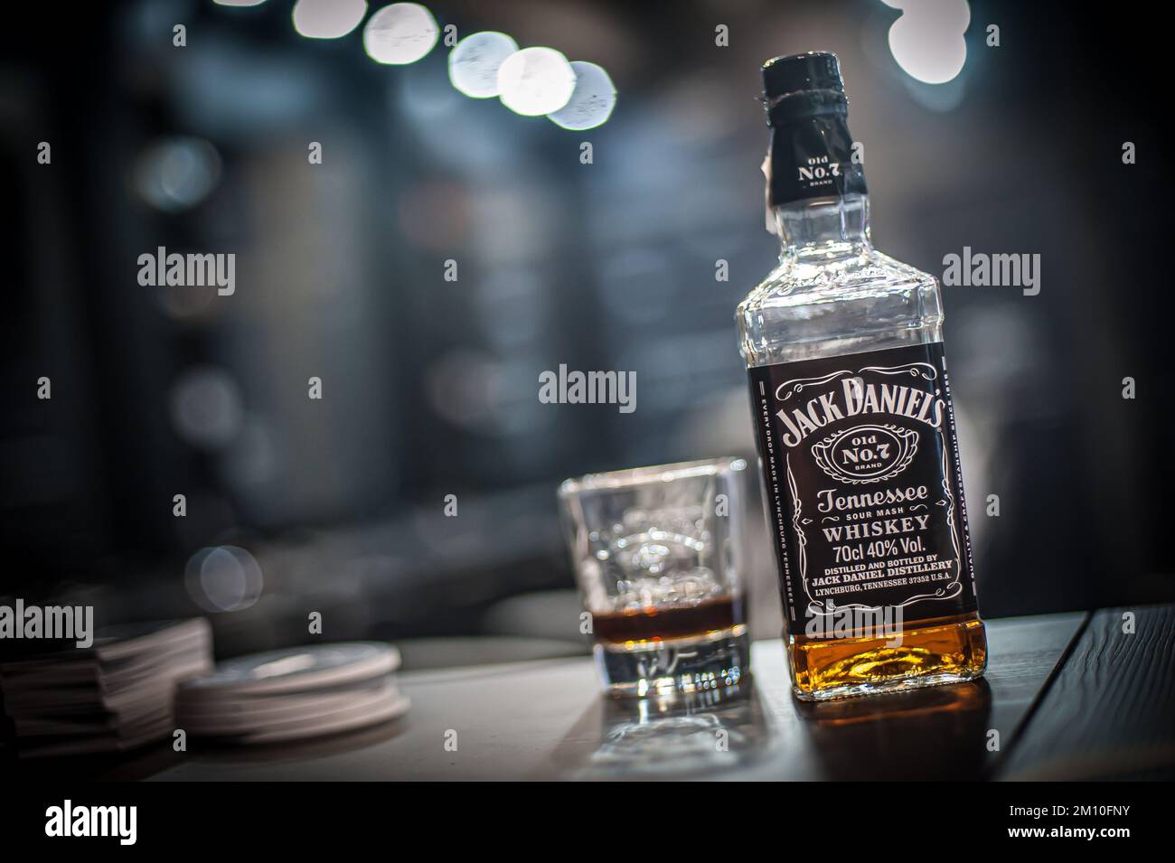 Jack Daniel's whiskey - Belgrade, Serbia – Octobar 2022 - Bottle of ...
