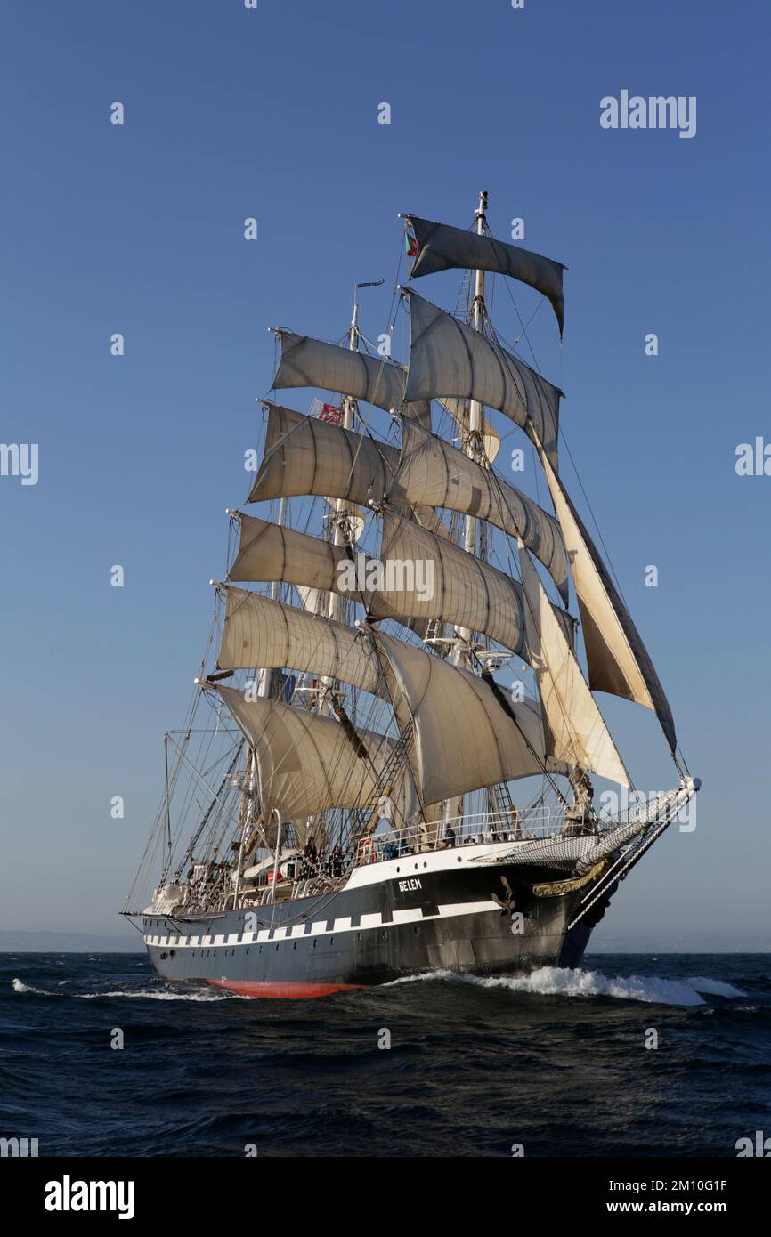French barque Belem, tall ships race off Lisbon, 2016 Stock Photo - Alamy