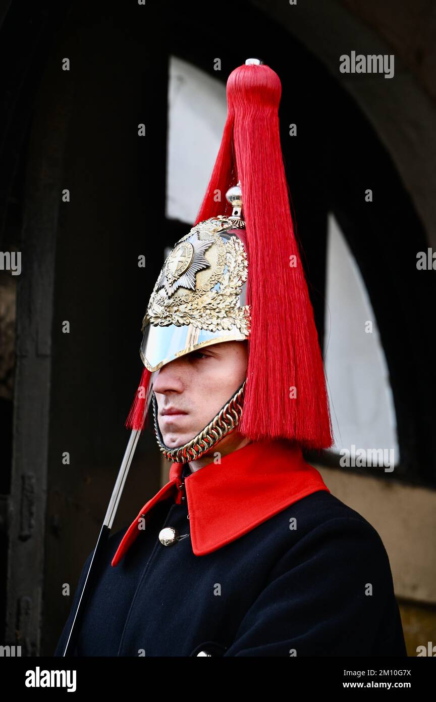 Life Guard. Horse Guards Parade, Whitehall, London. UK Stock Photo - Alamy