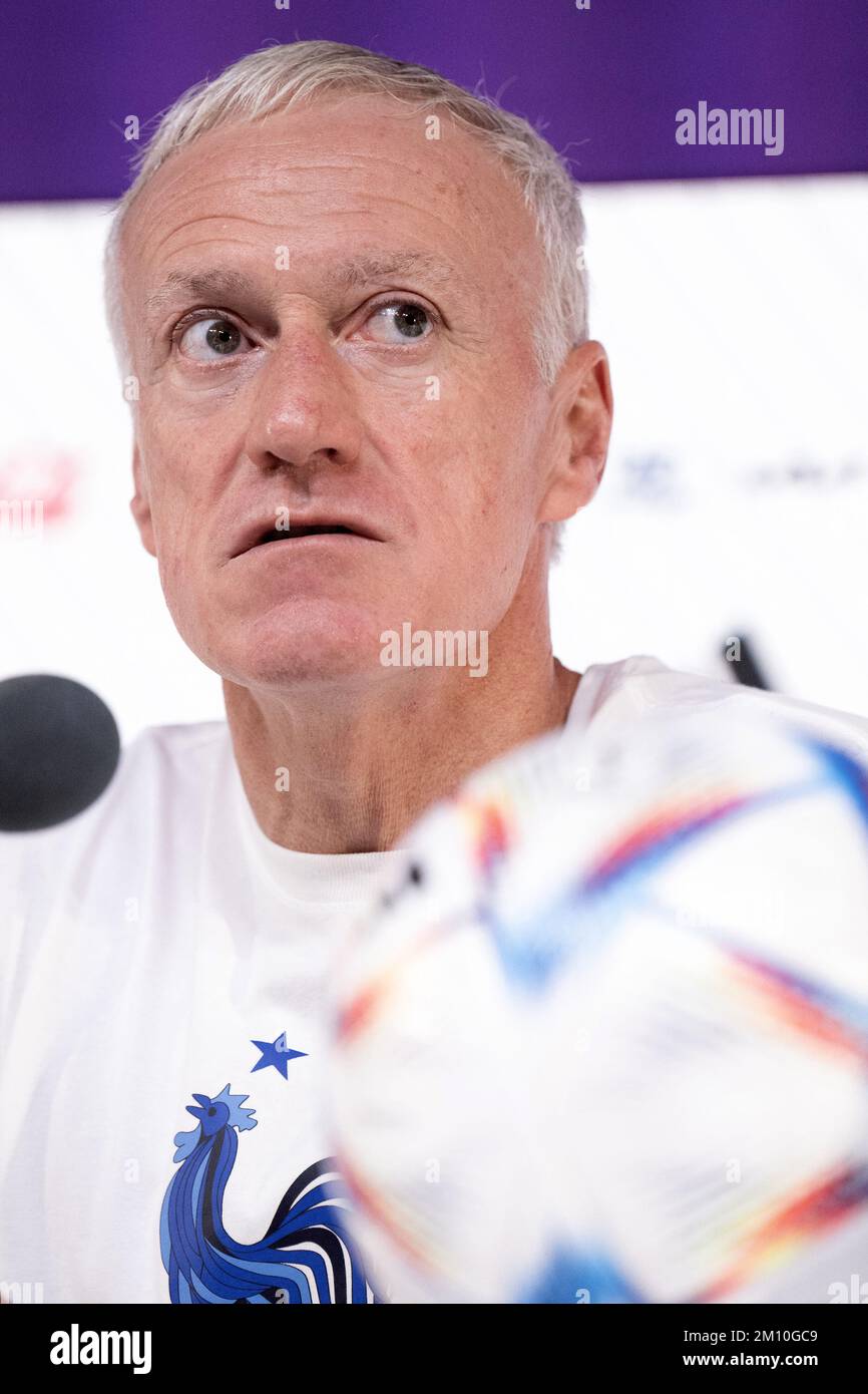 Didier Deschamps coach of France speaks during France Press Conference ...