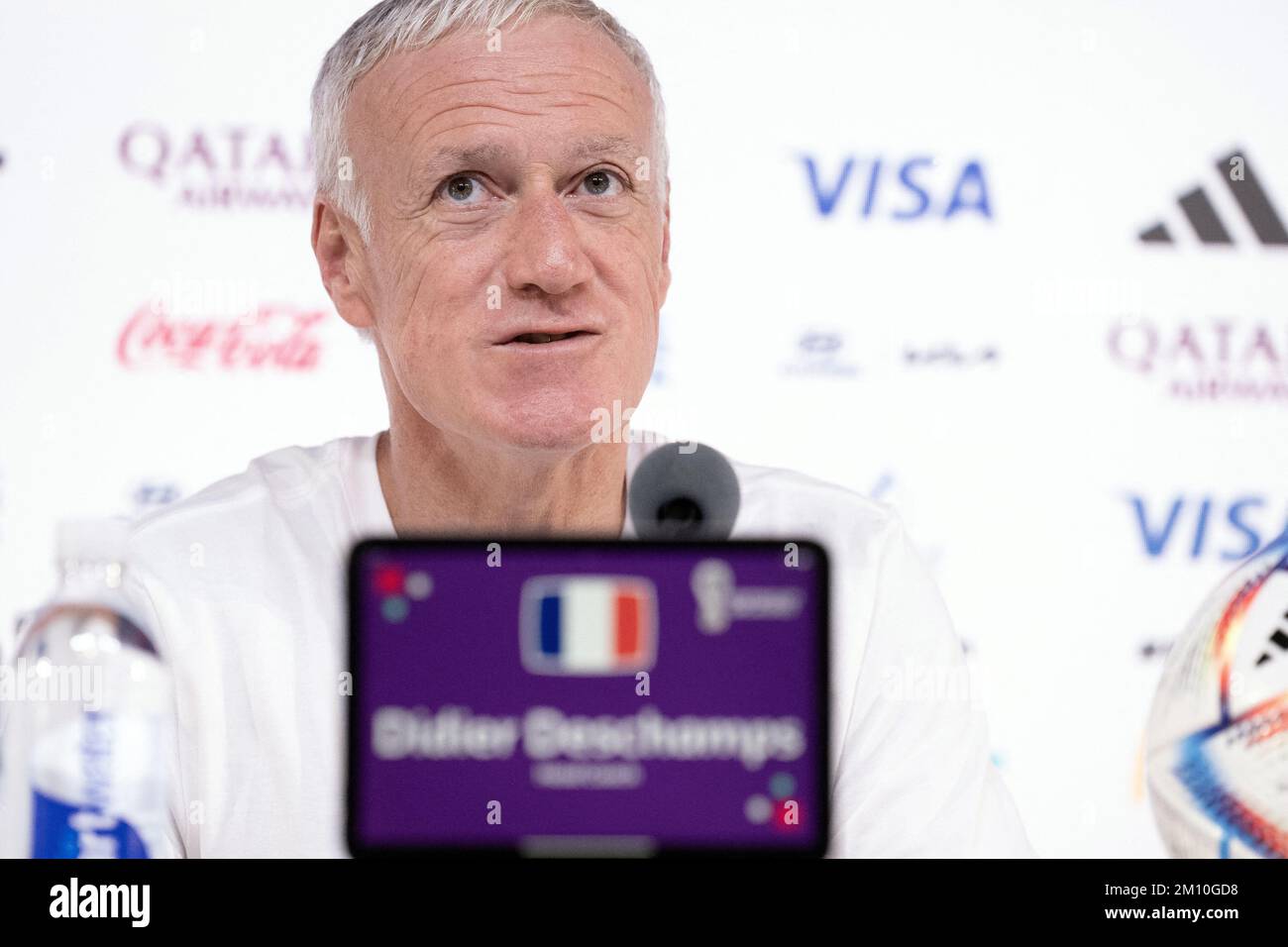 Didier Deschamps coach of France speaks during France Press Conference ...