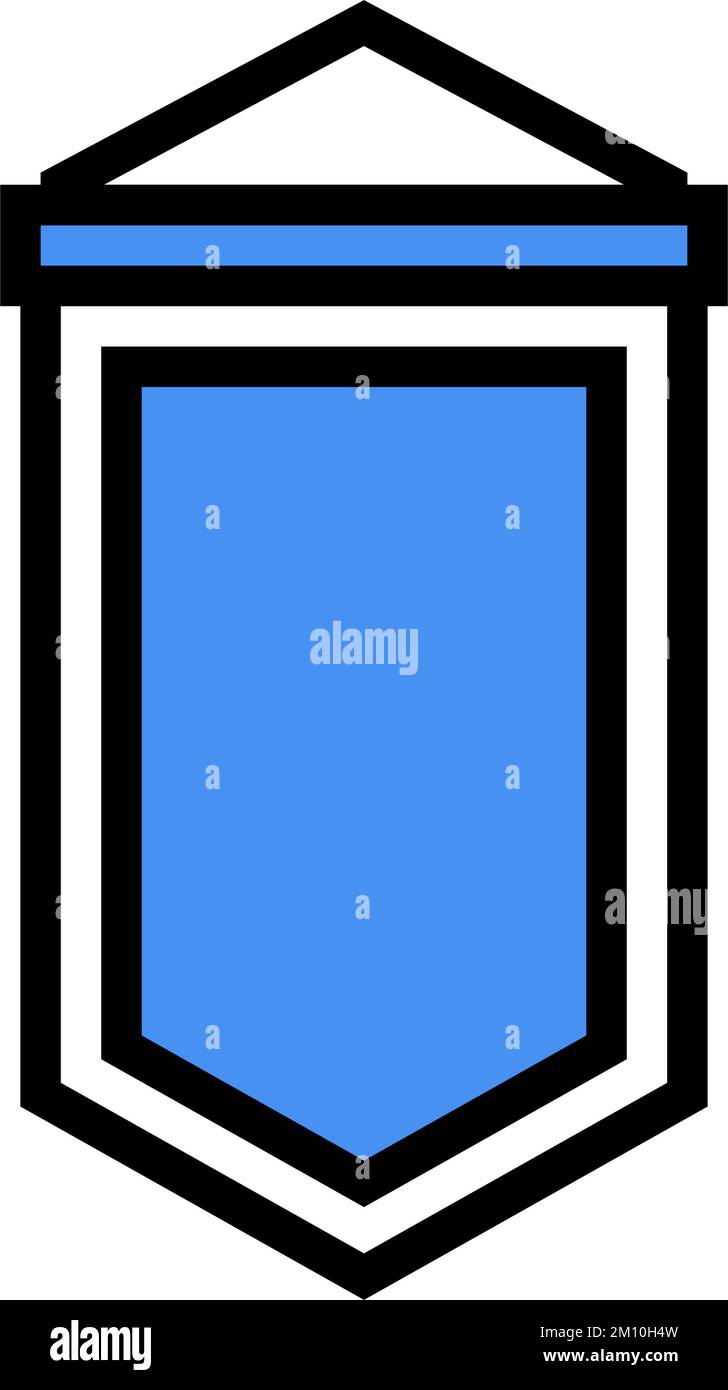 pennant flag web color icon vector illustration Stock Vector Image & Art - Alamy