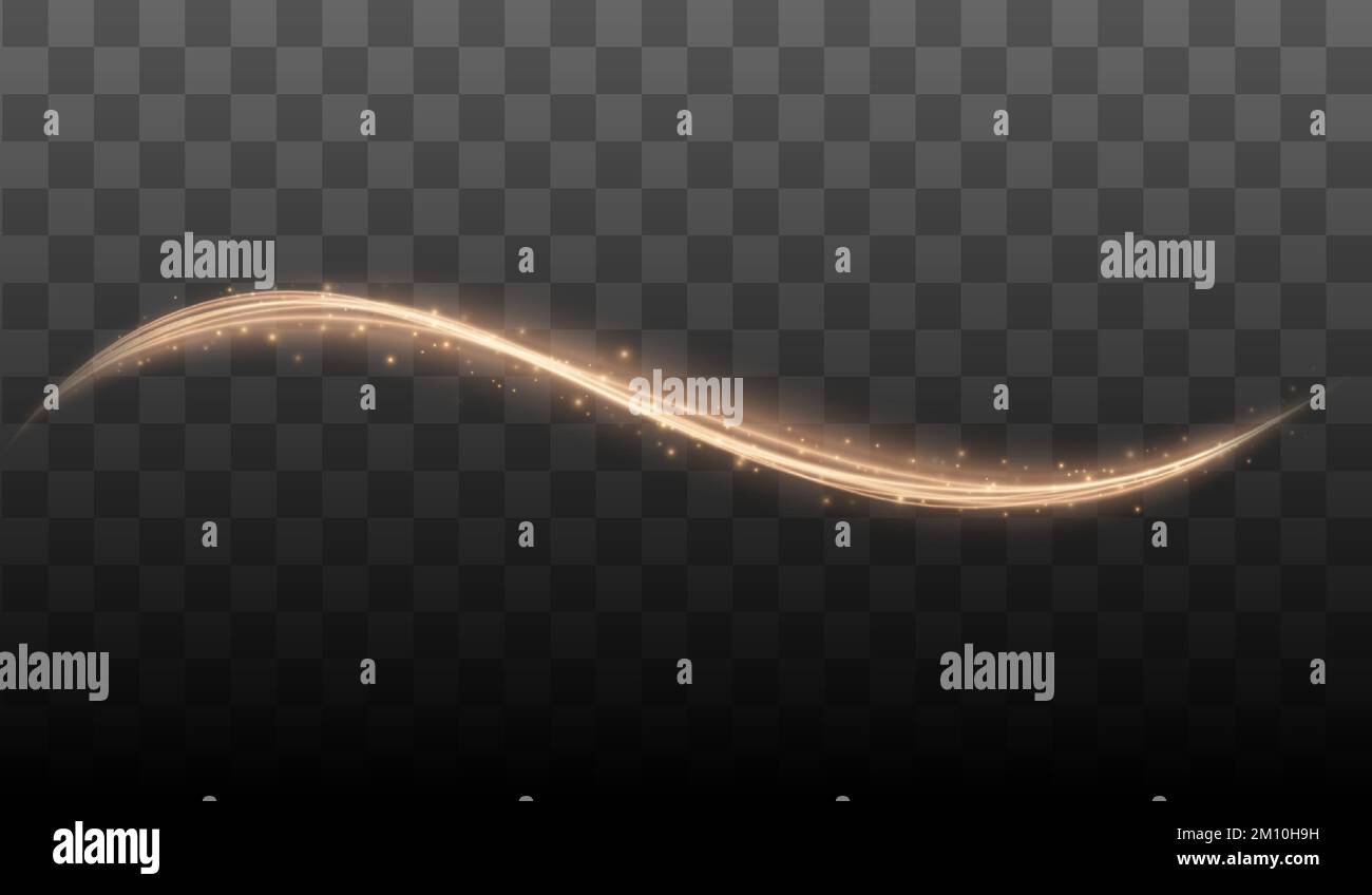 Shining Magic Lines. Glowing Trail Wave Vector Light Effect. Vector ...