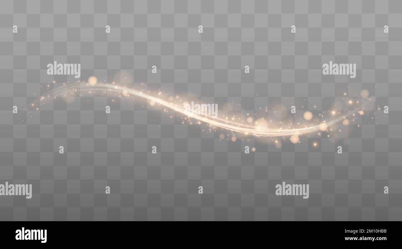 Shining Magic Lines. Glowing Trail Wave Vector Light Effect. Vector ...