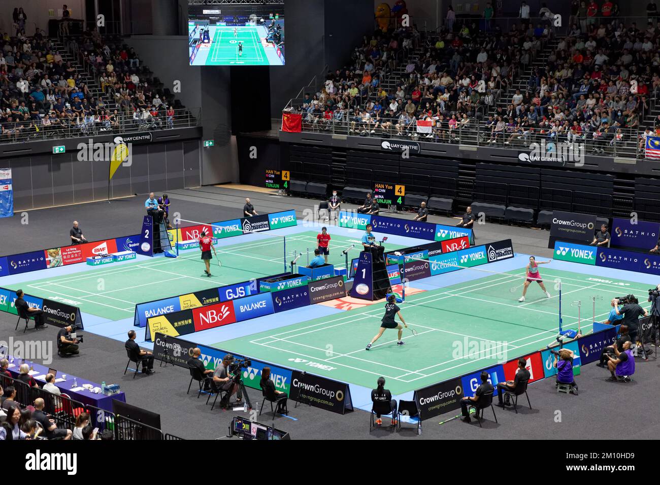 A general view during the singles match between AN Se Young and ...