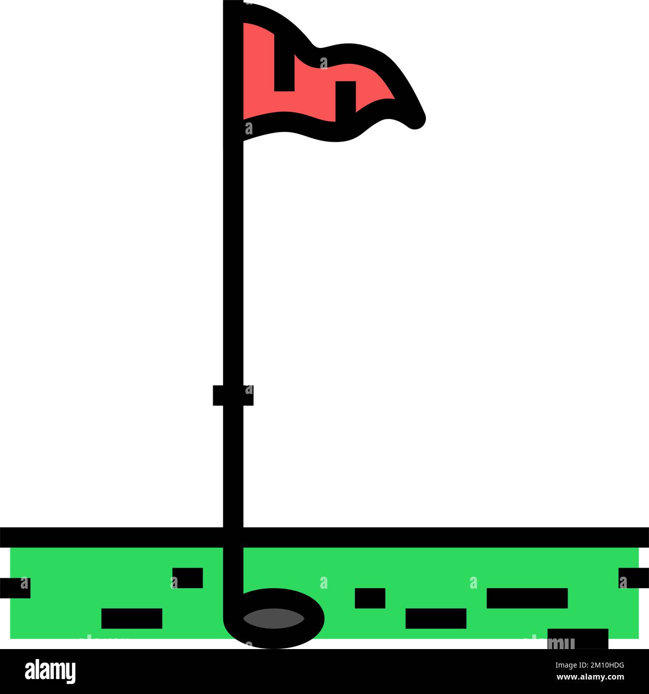 golf flag color icon vector illustration Stock Vector Image & Art - Alamy