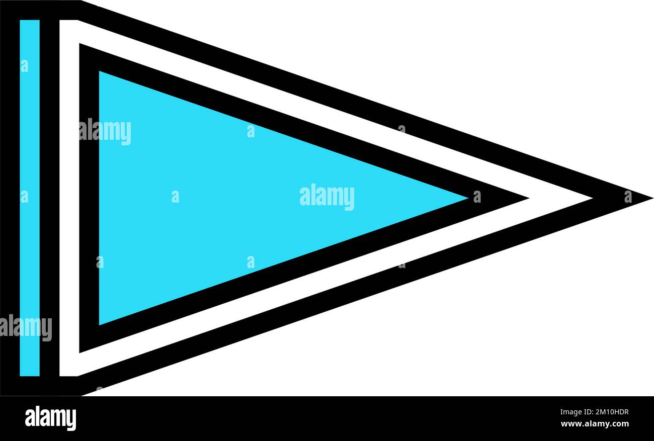 pennant flag map color icon vector illustration Stock Vector Image ...