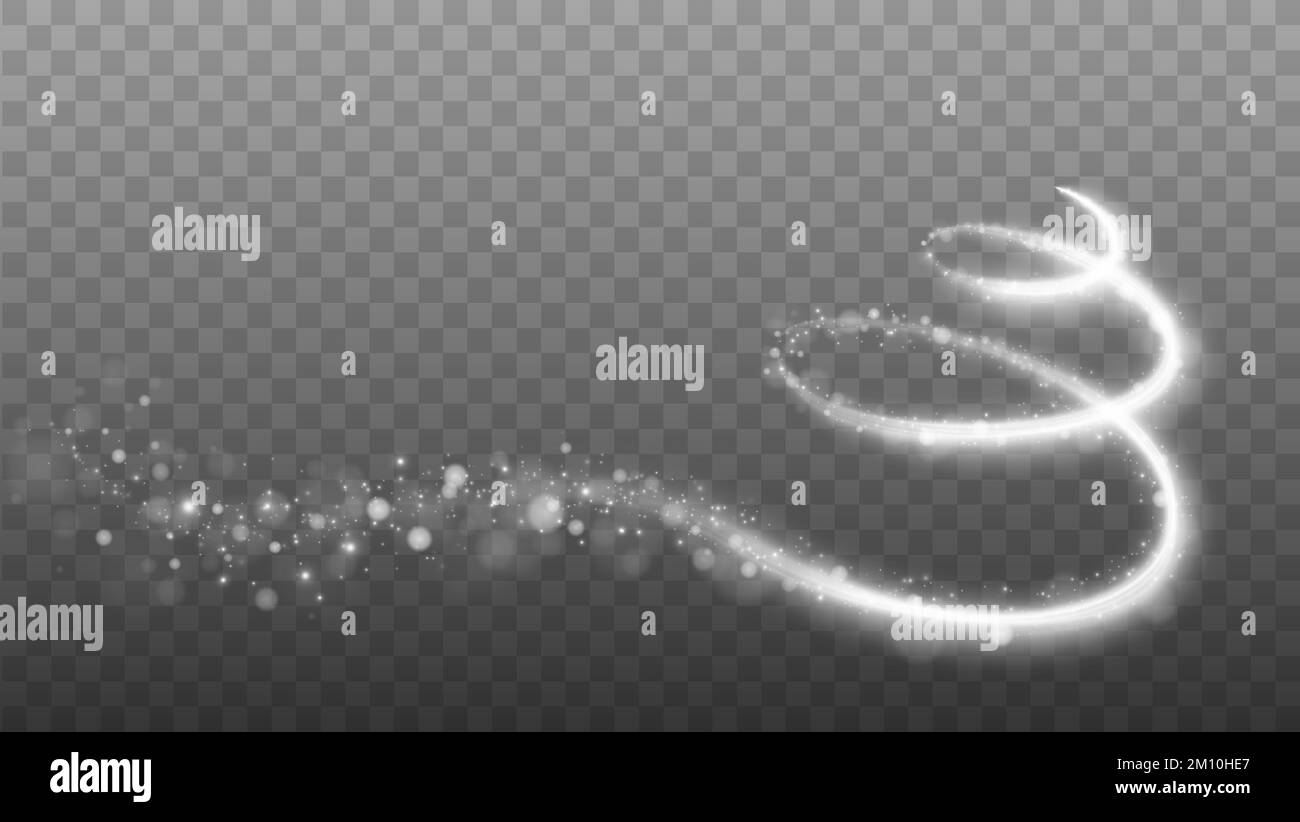 Glowing Christmas Star with Stardust Trail. Vector illustration Stock ...