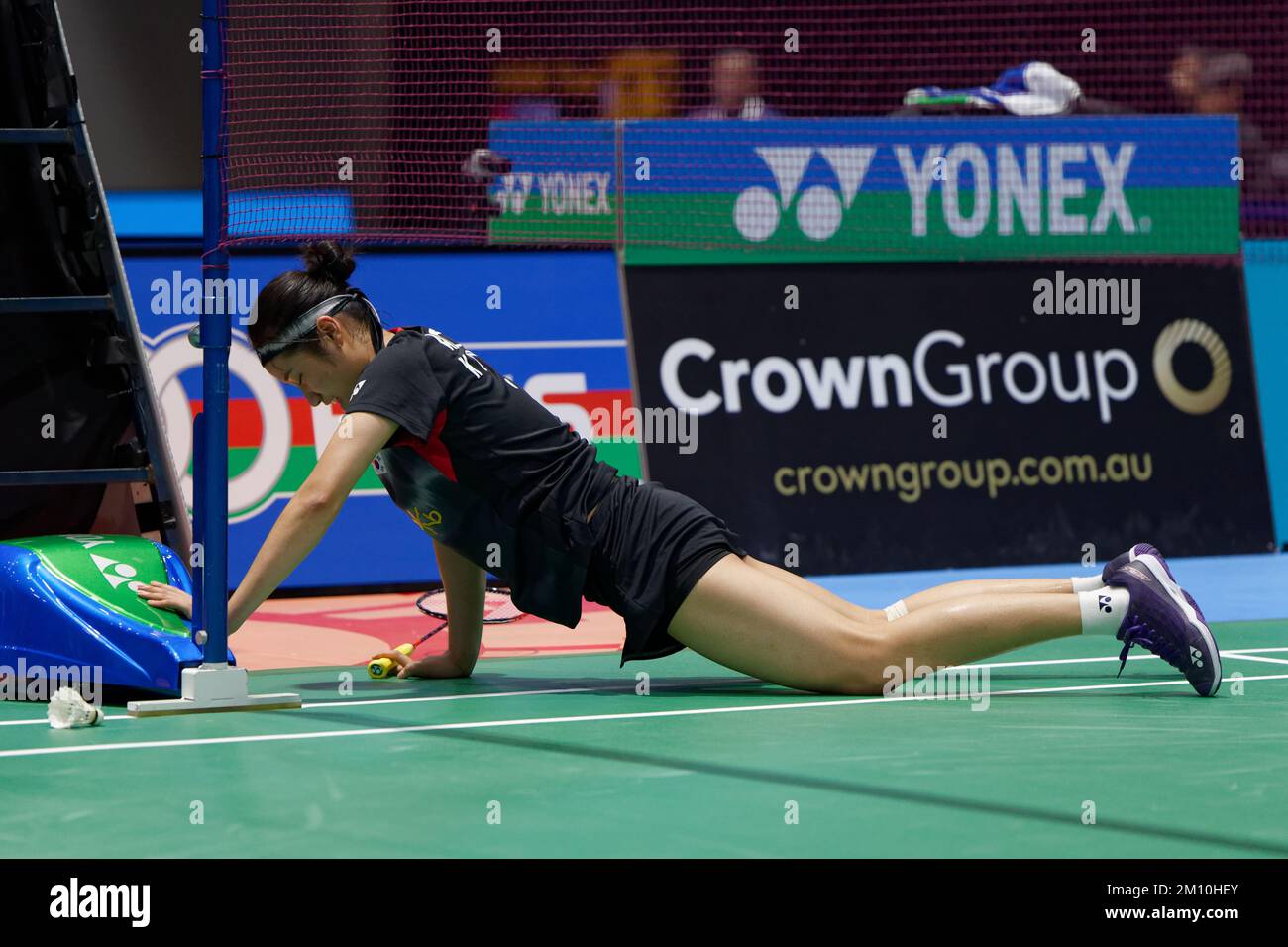 AN Se Young of Korea in action during the singles match between AN Se ...