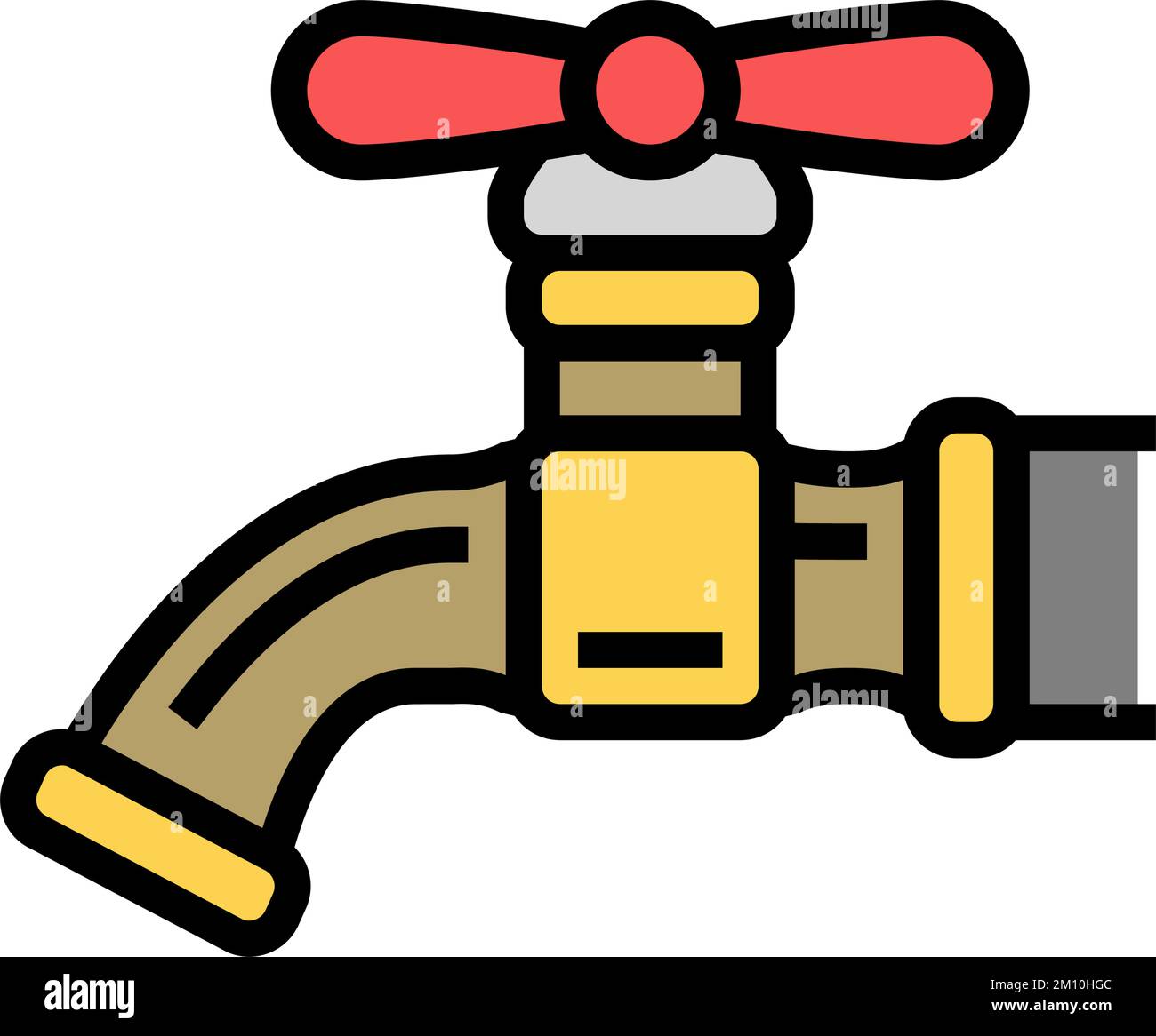 metal faucet water color icon vector illustration Stock Vector Image ...