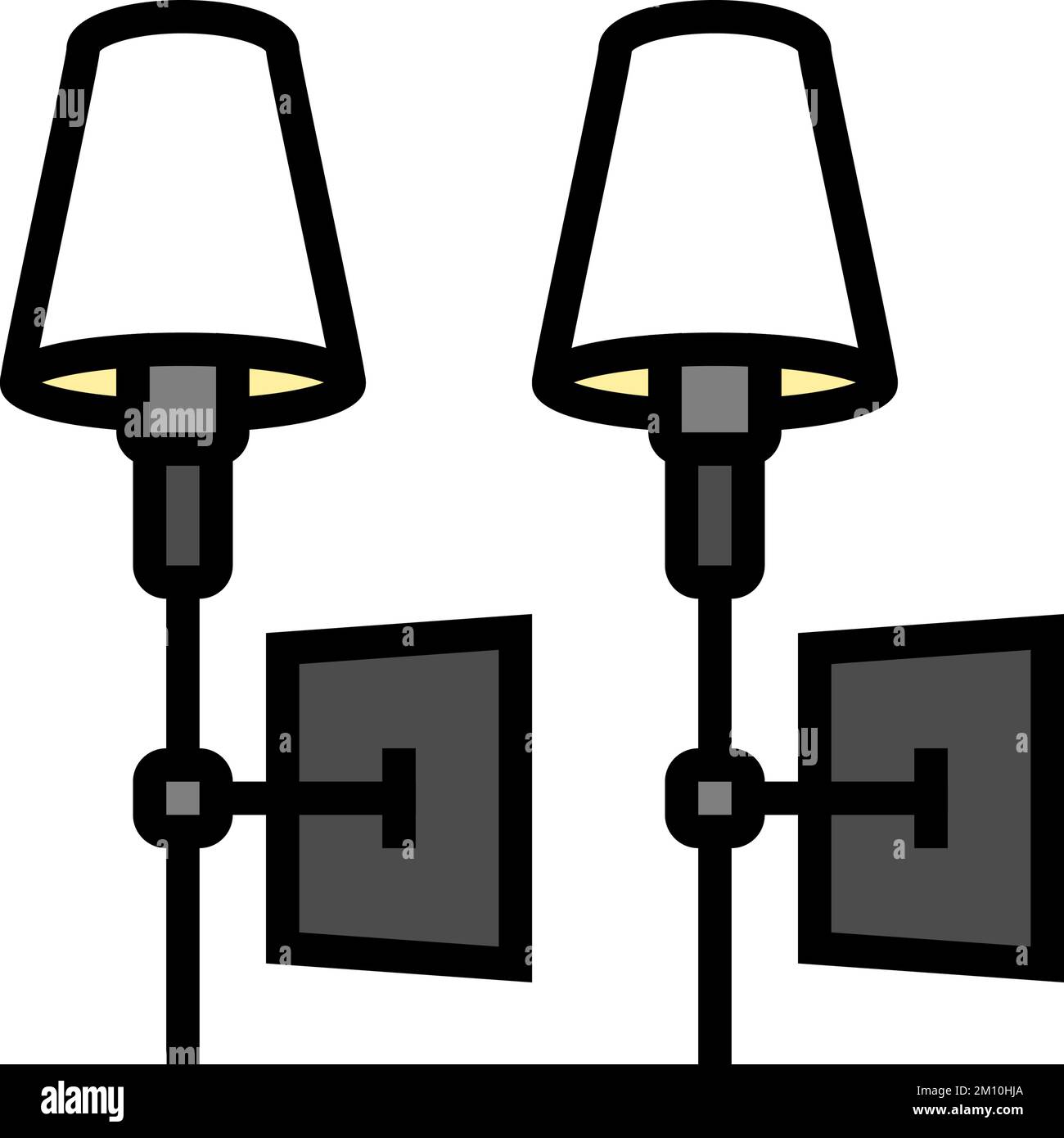 wall lamp ceiling color icon vector illustration Stock Vector Image ...