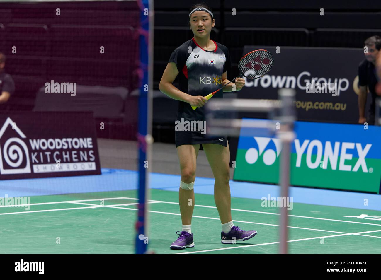 AN Se Young of Korea in action during the singles match between AN Se ...