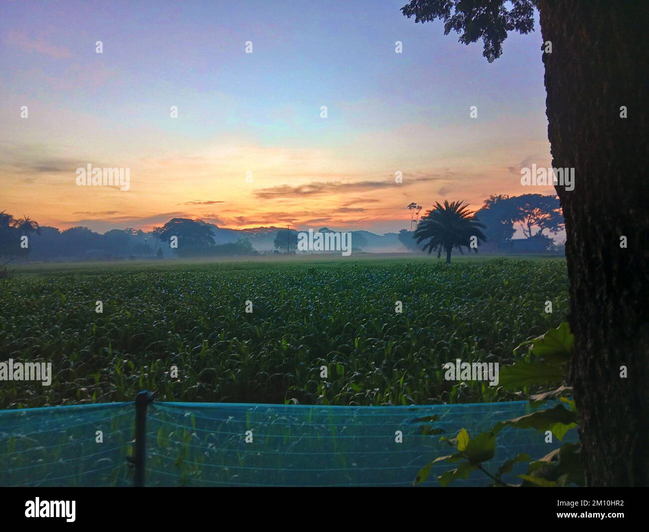 A beautiful place in the village and people are mesmerized by it Stock ...