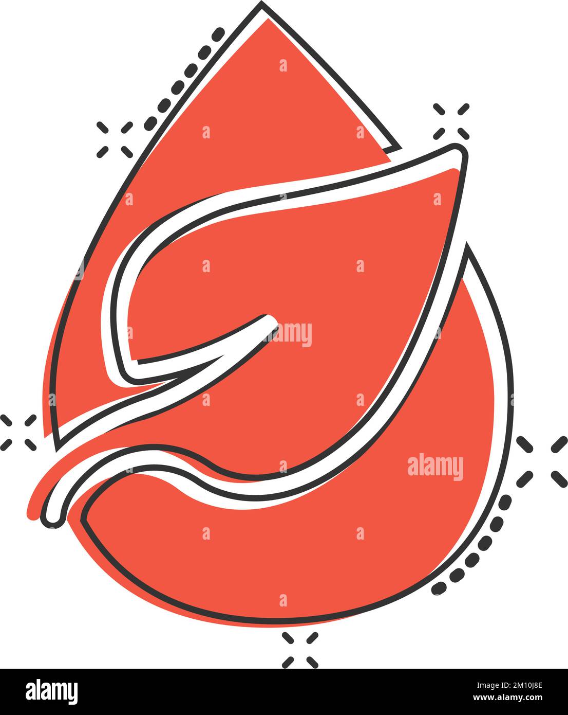 Natural drop water icon in comic style. Liquid cartoon vector ...