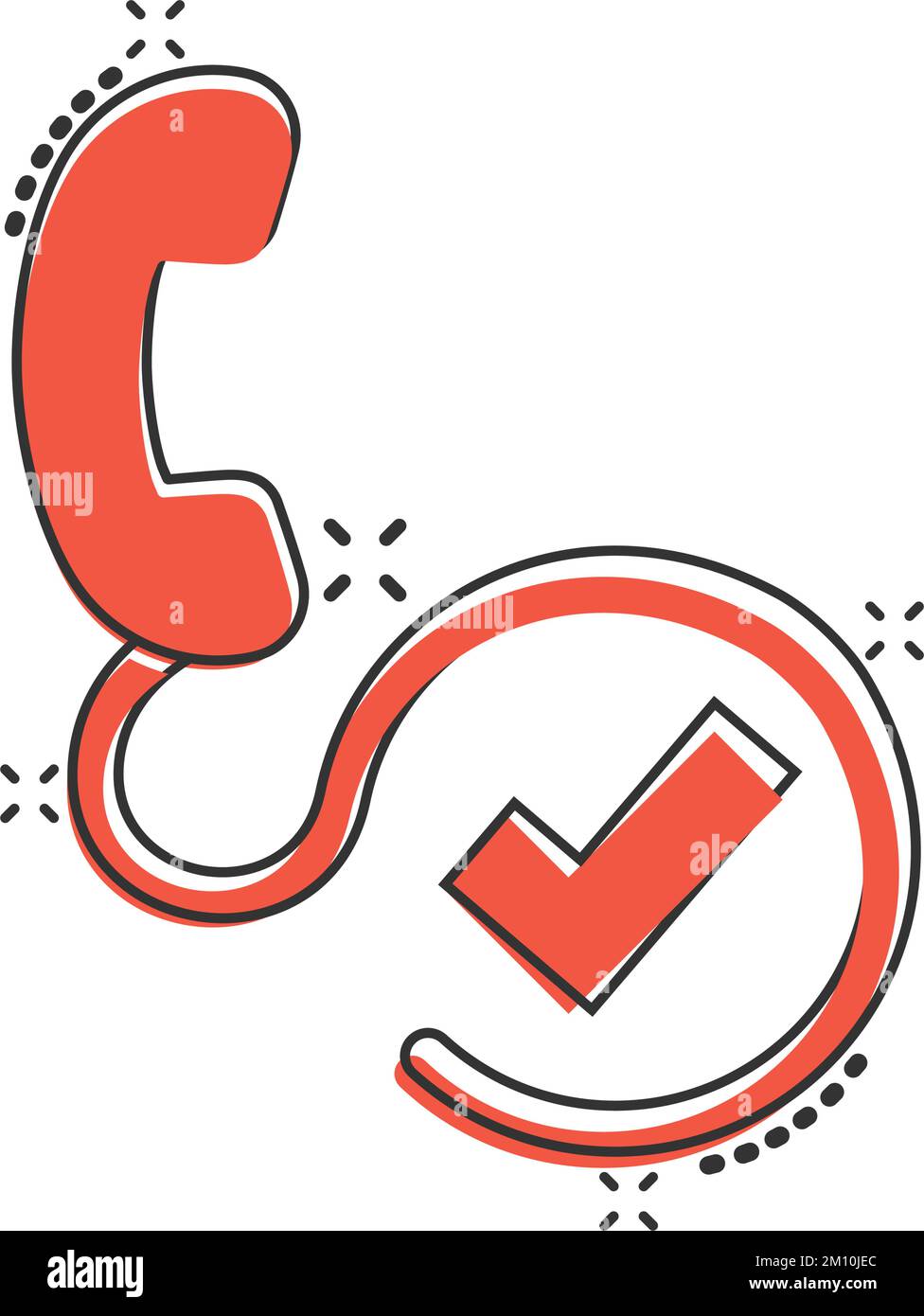 Phone check mark icon in comic style. Smartphone approval cartoon ...