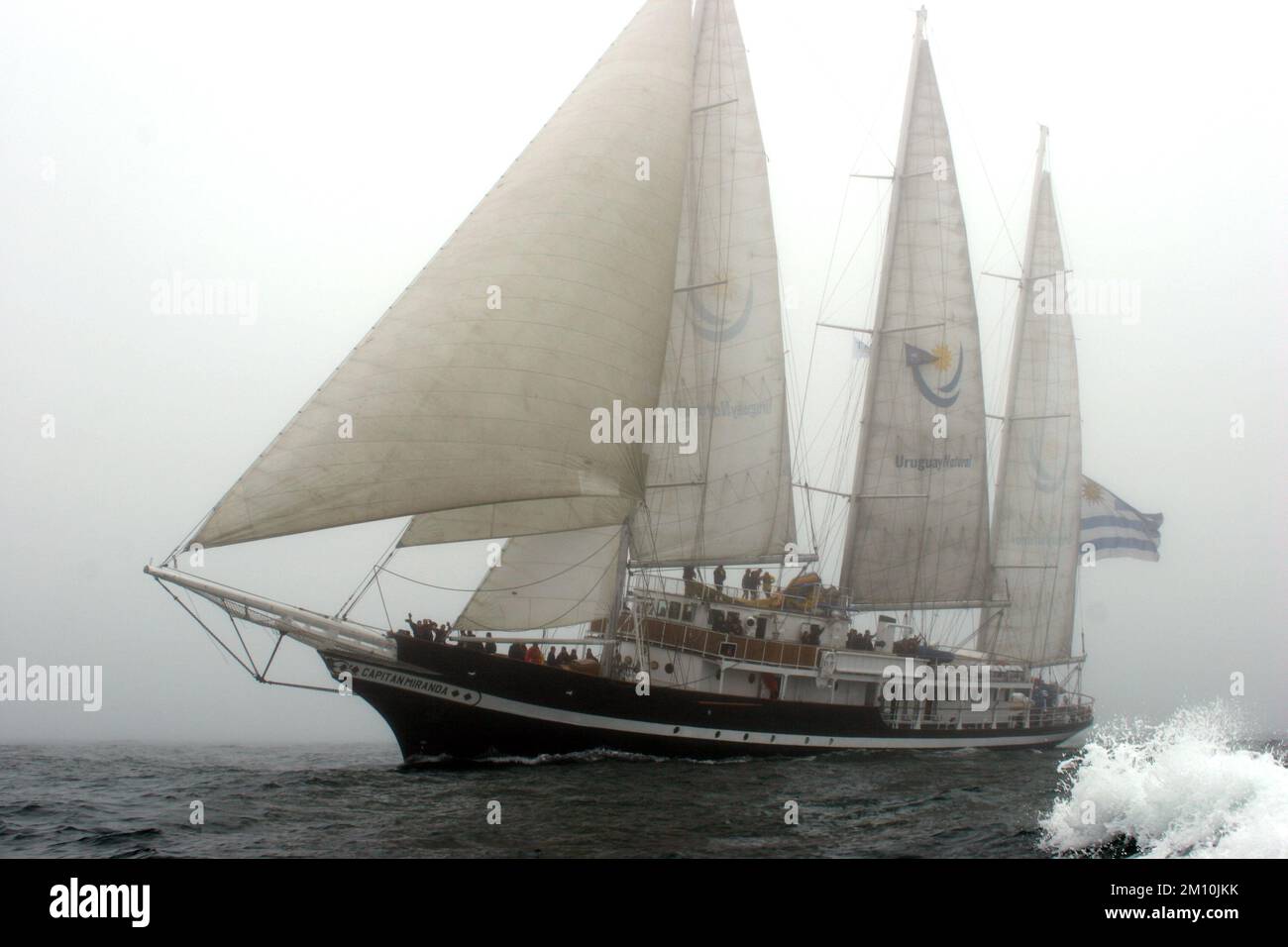 Uruguayan schooner Capitan Miranda in thick fog, 2006 Stock Photo - Alamy