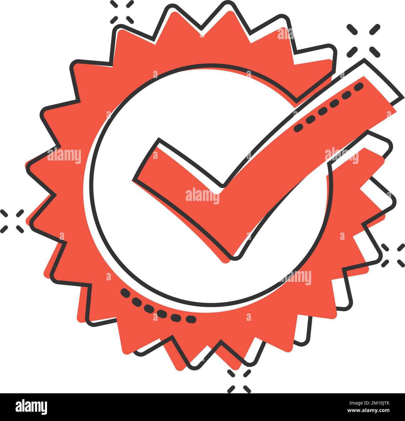 Winner icon in comic style. Rosette award cartoon vector illustration ...