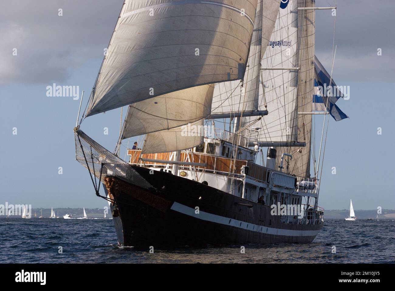 Uruguayan schooner Capitan Miranda under full sail Stock Photo - Alamy