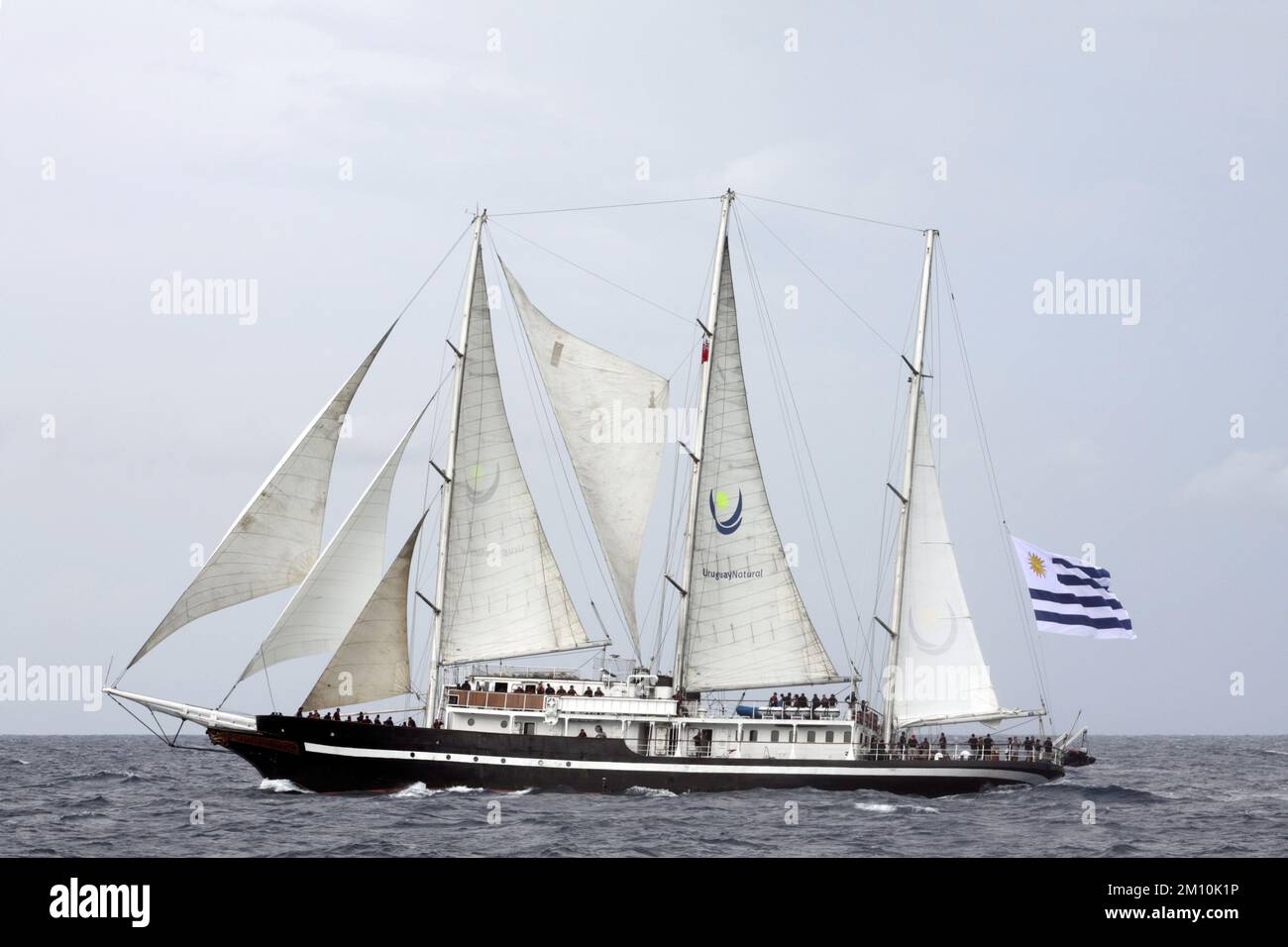 Uruguayan schooner Capitan Miranda under full sail Stock Photo - Alamy