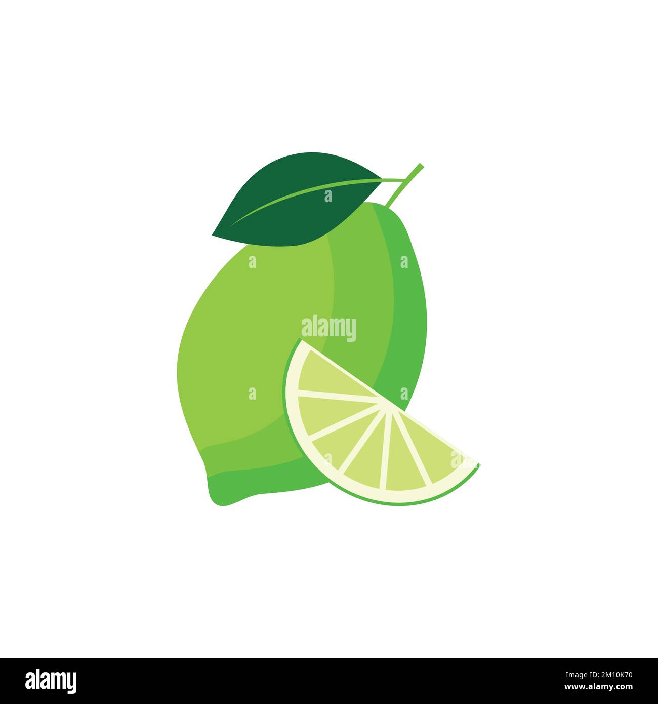 Lime Flat design clip art vector illustration isolated on a white ...