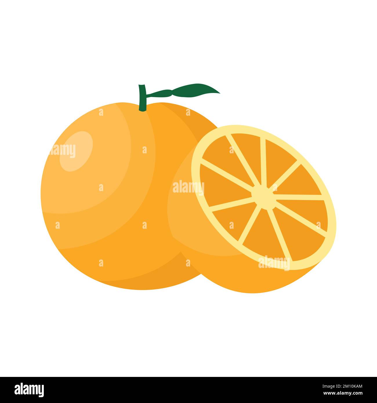 Orange Flat design clip art vector illustration isolated on a white ...