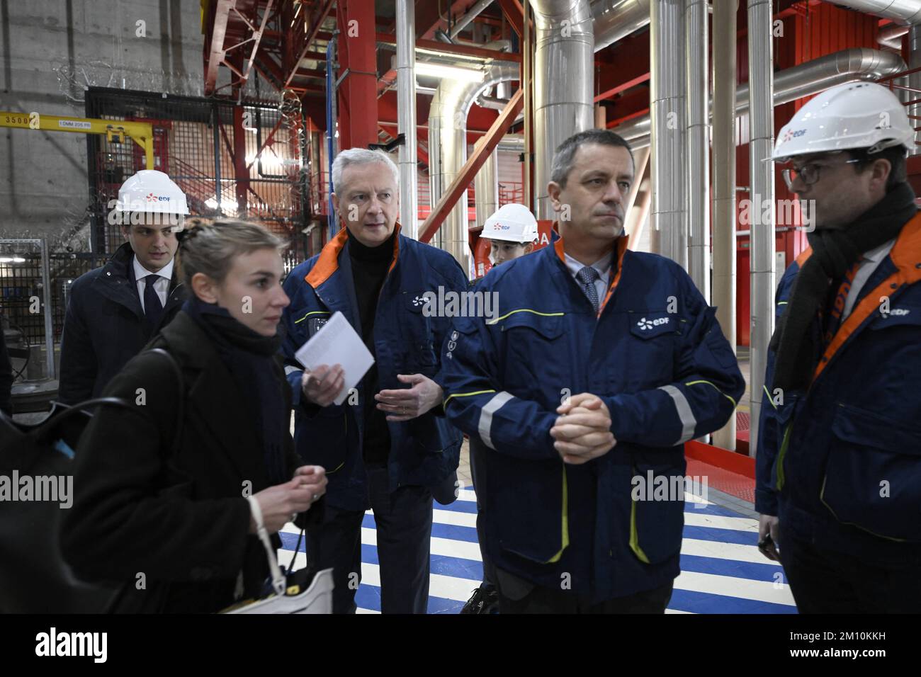 Economy Minister Bruno Le Maire and EDF CEO Luc Remont visit to the ...