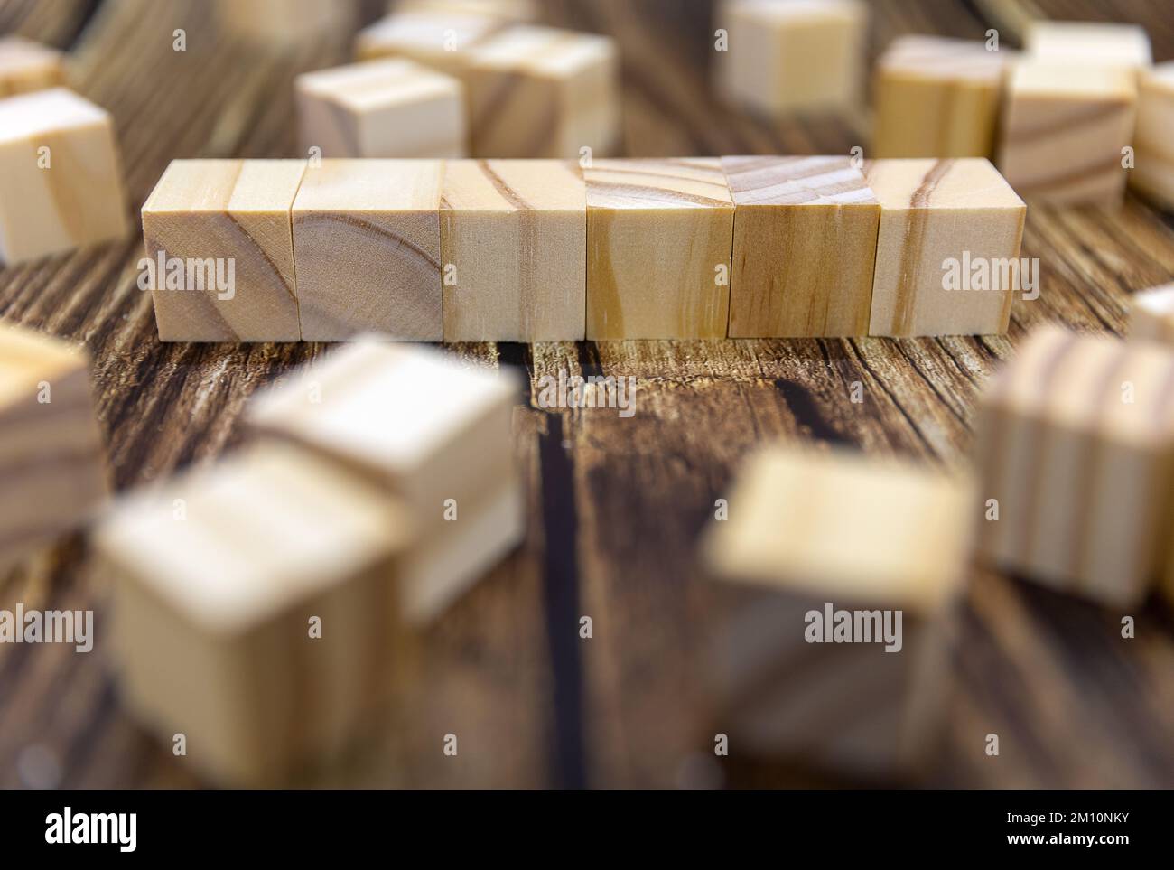 blank wooden block cubes for your text. free space for business concept ...