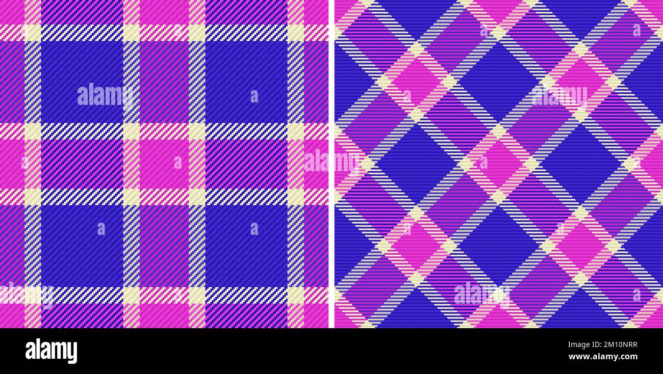 Texture check background. Seamless textile tartan. Plaid vector fabric ...