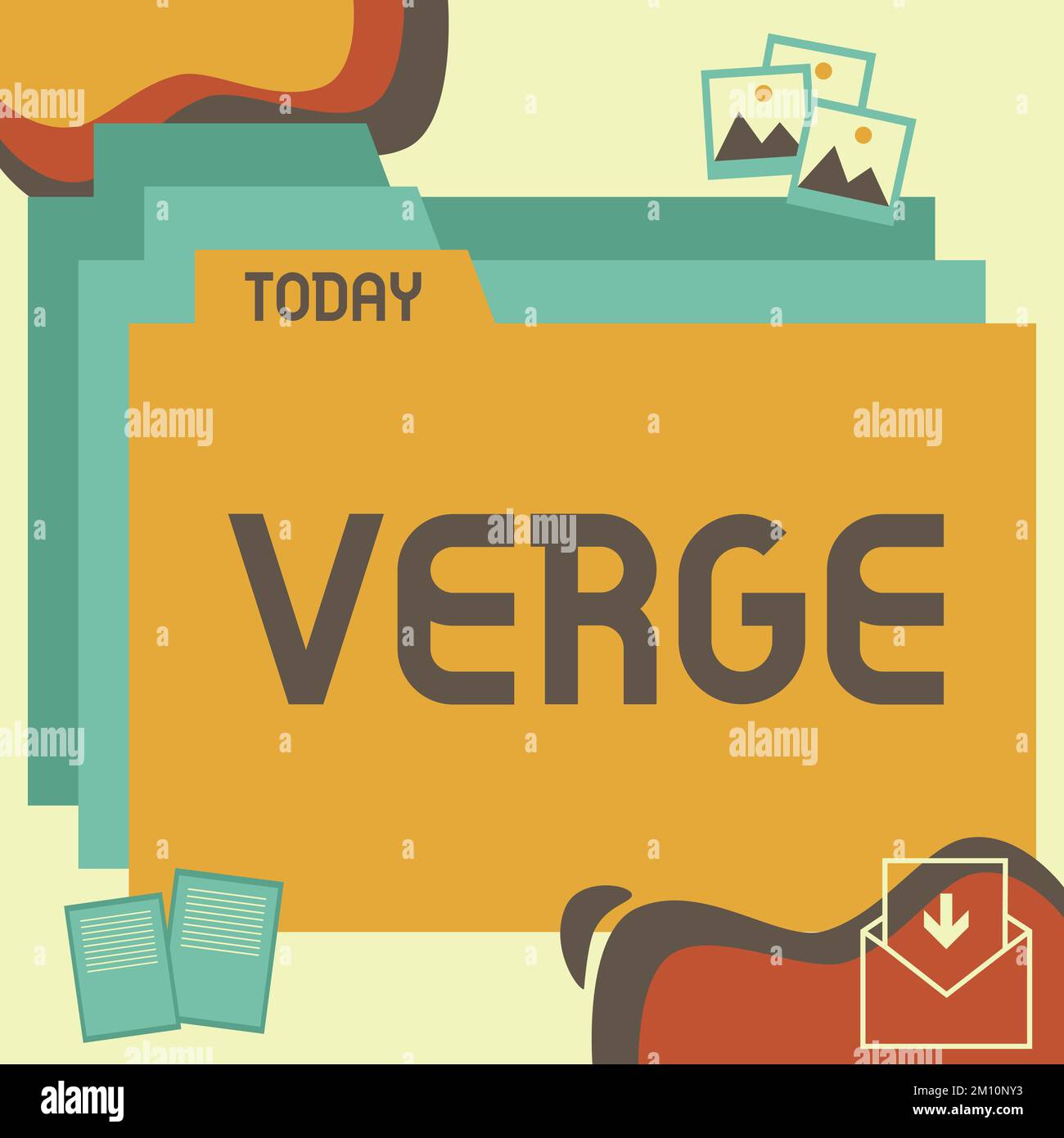 Conceptual display Verge. Business approach extreme limit beyond which ...