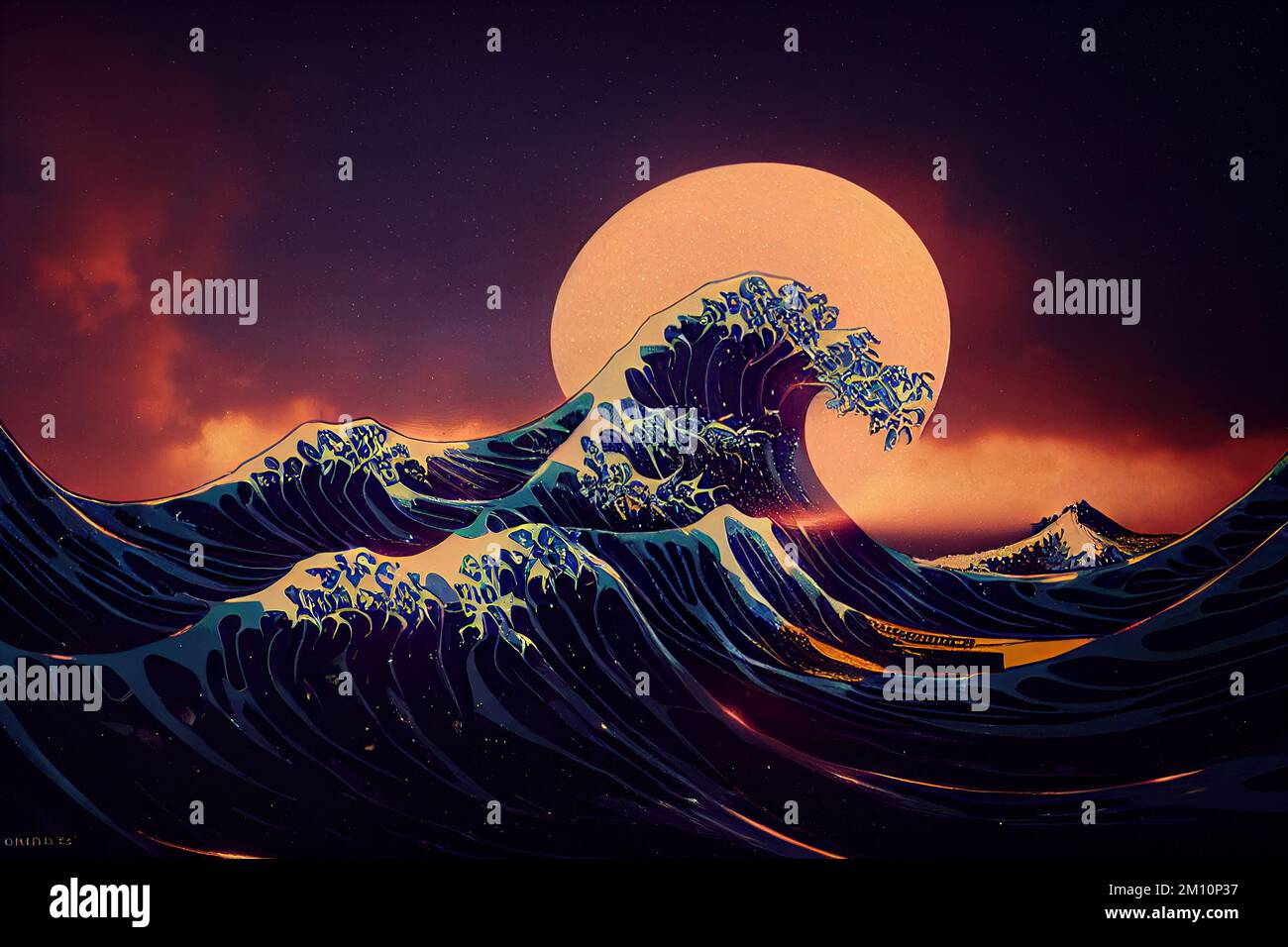 Tidal wave drawing hi-res stock photography and images - Alamy