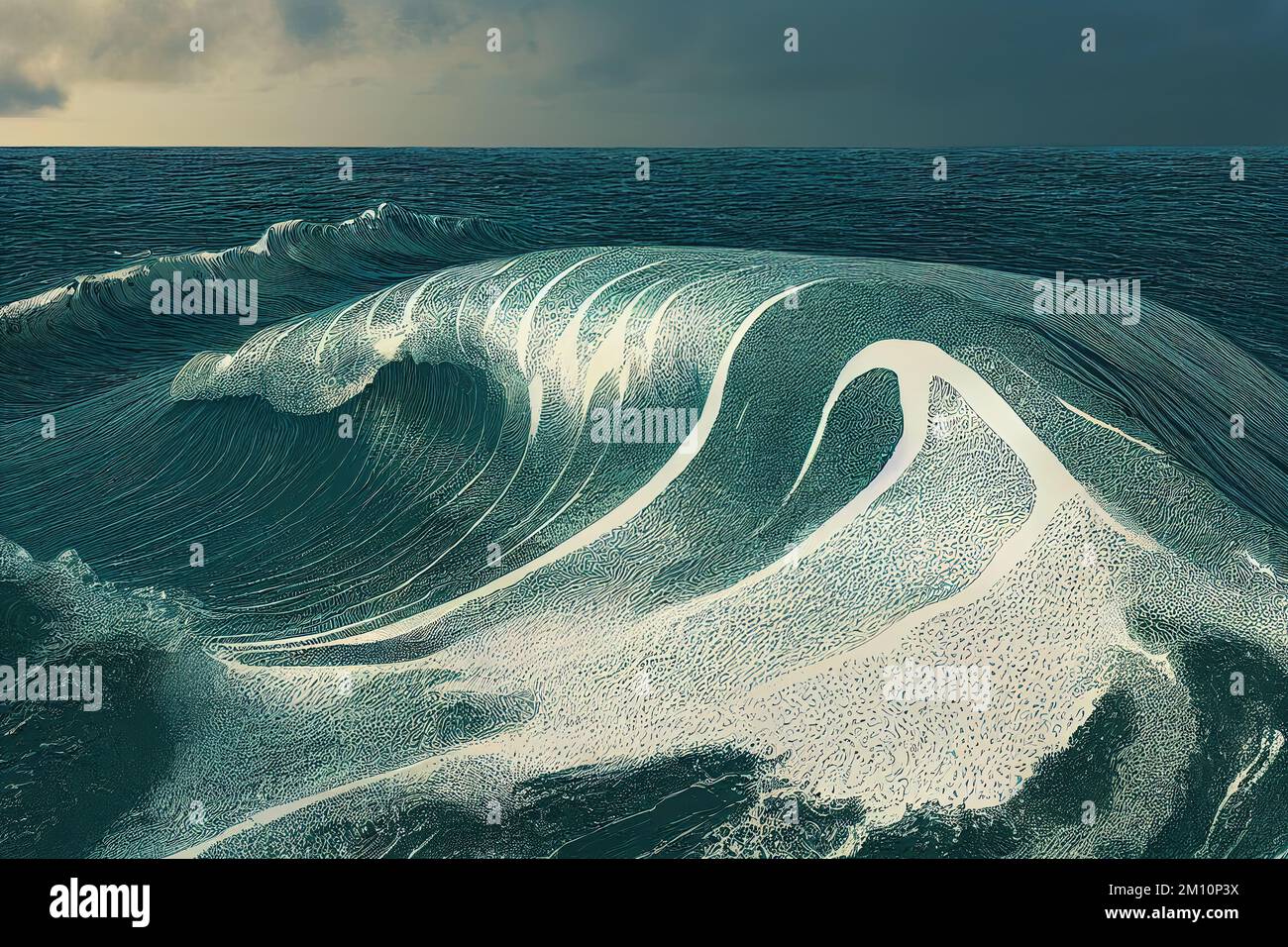 Tidal wave drawing hi-res stock photography and images - Alamy
