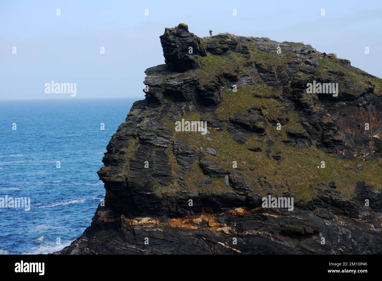 Man Stood on Top of Penally Point Outside Boscastle Harbour on the ...