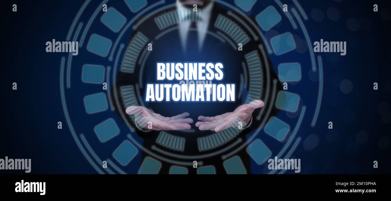 Text showing inspiration Business Automation. Word Written on for ...