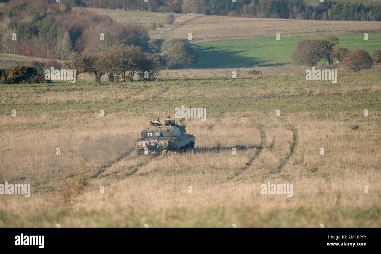 British army FV4034 Challenger 2 ii main battle tank on a military ...