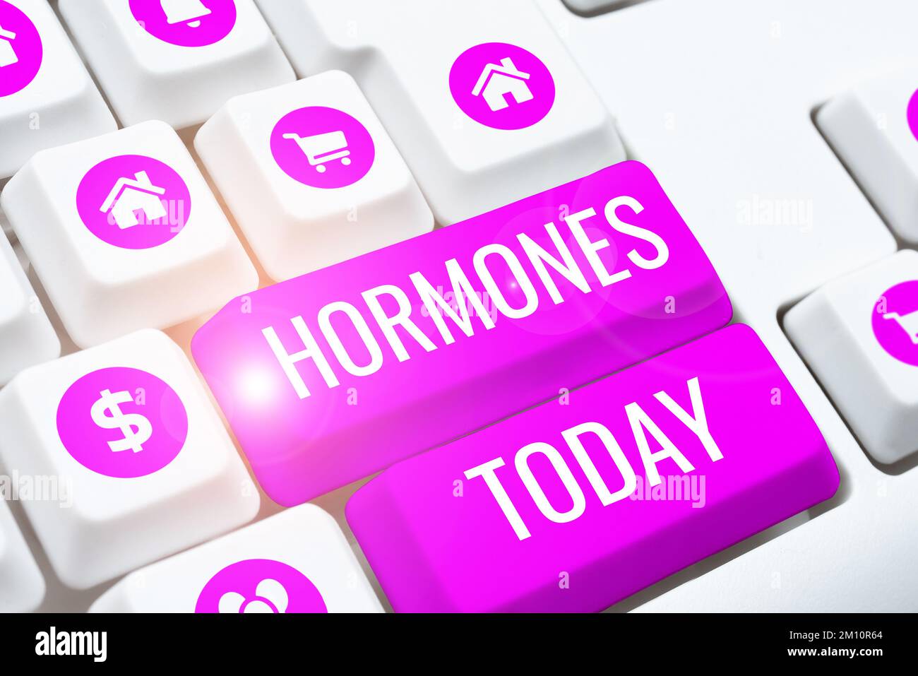 Sign displaying Hormones. Word for regulatory substance produced in ...