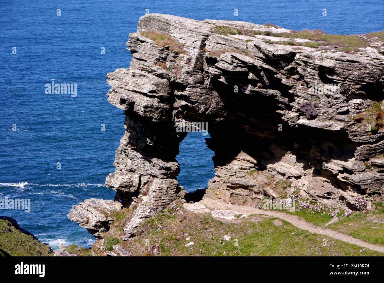 Footpath to The Natural Rock Arch (Ladies' Window) 'Hole' near Trevalga ...