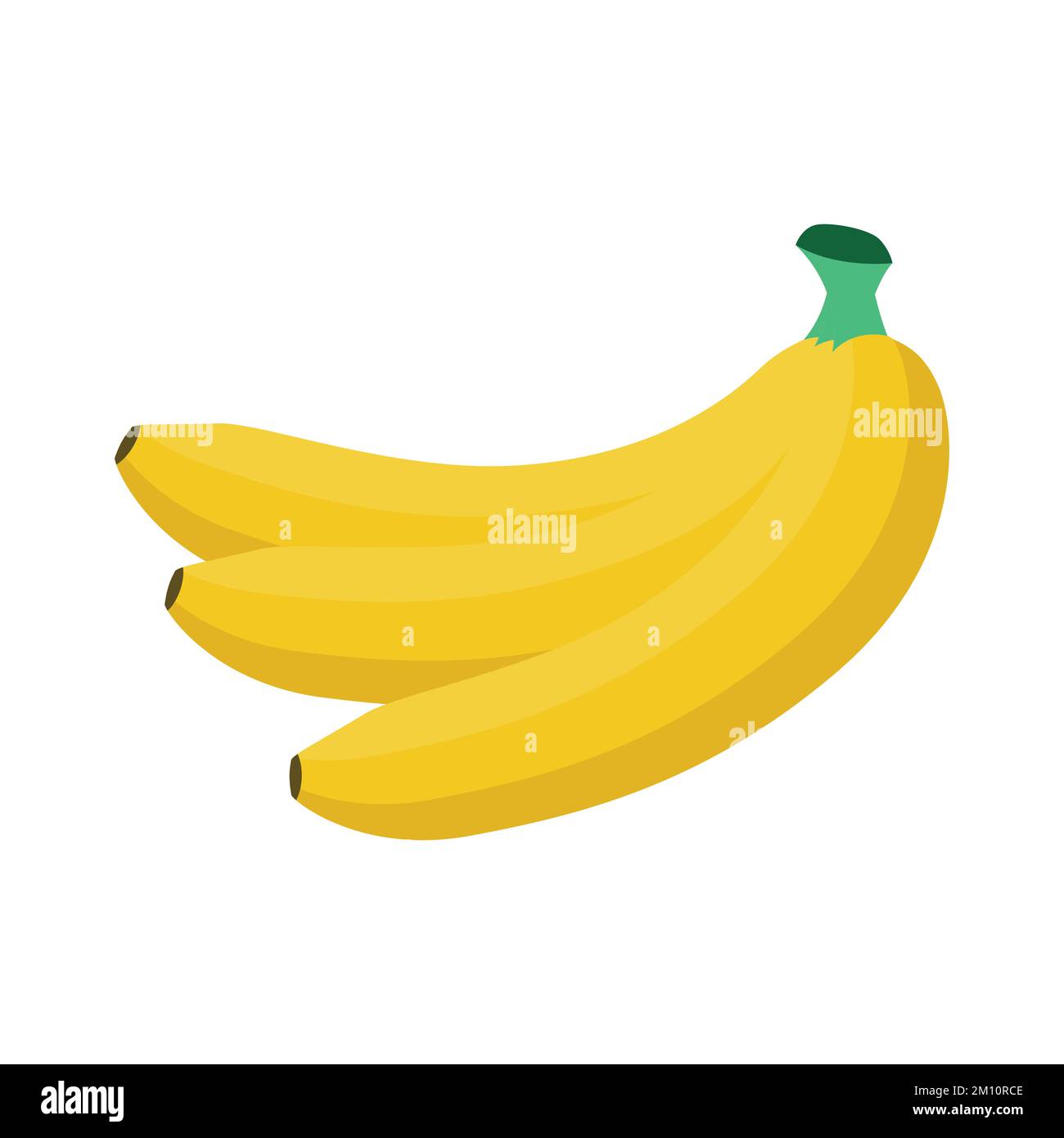 Banana Flat design clip art vector illustration isolated on a white ...