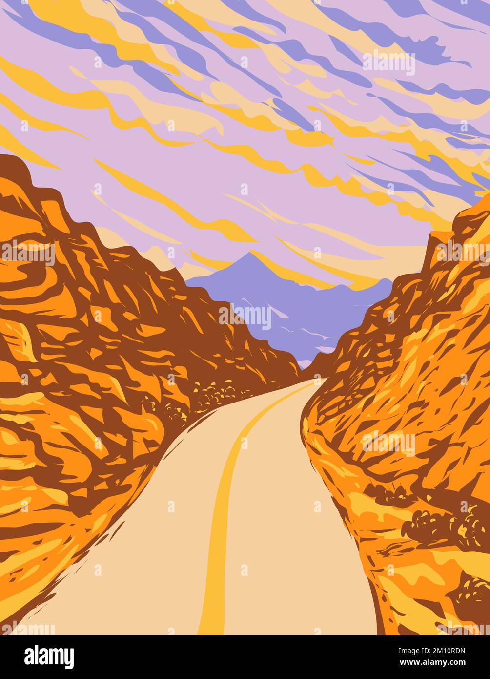 WPA poster art of Red Rock Canyon National Conservation Area in the ...