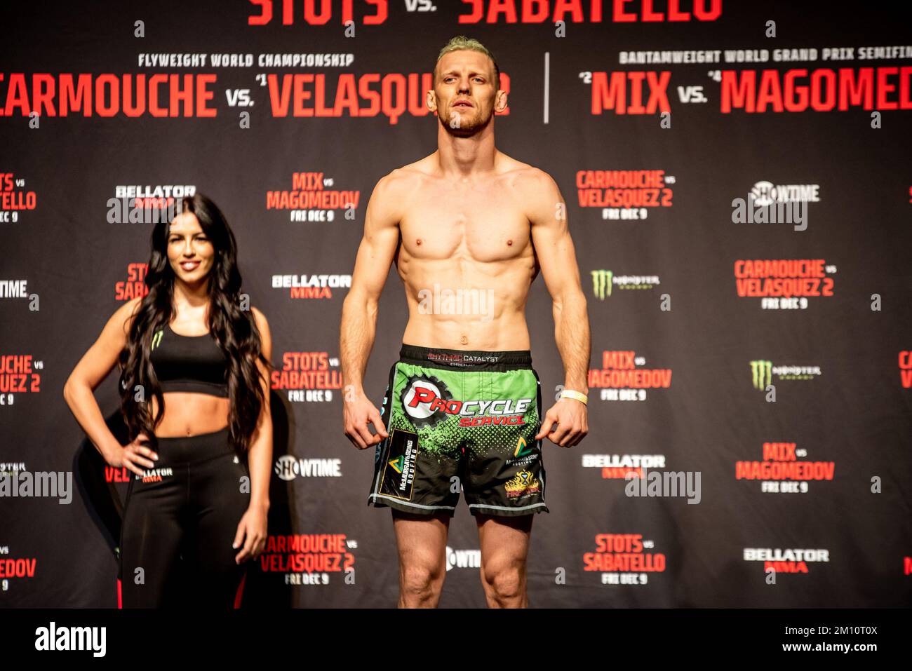 Uncasville, CT - DECEMBER 7: Cass Bell makes weight ahead of Bellator ...