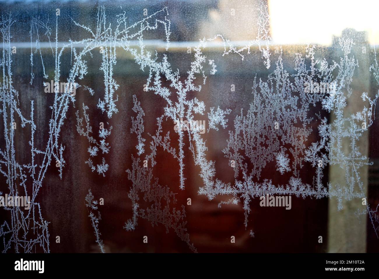 frost patterns on glass Stock Photo - Alamy