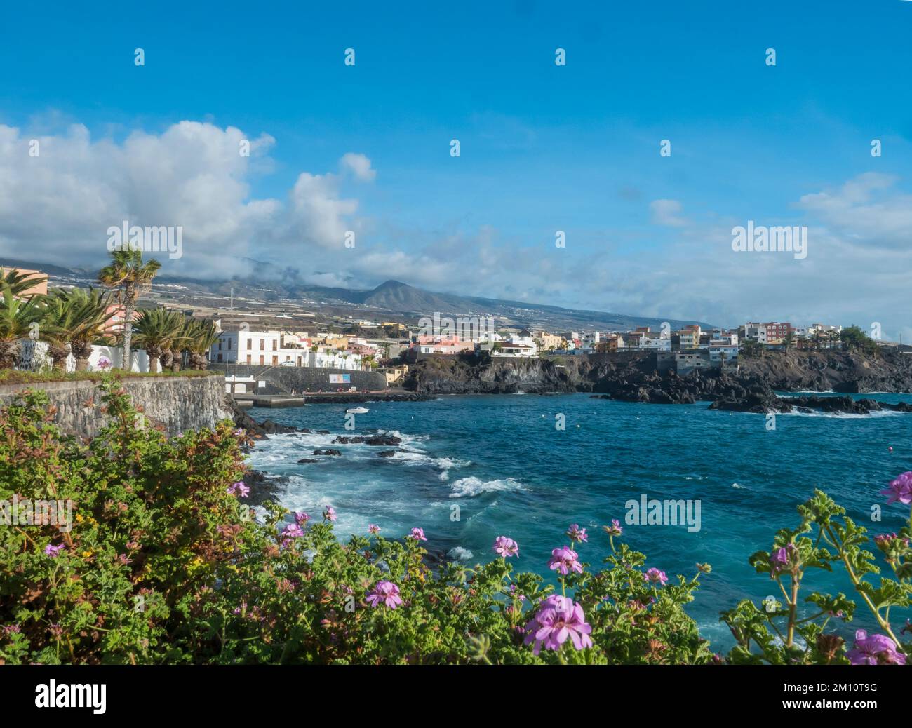 Views of the picturesque Alcala village with traditional architecture ...